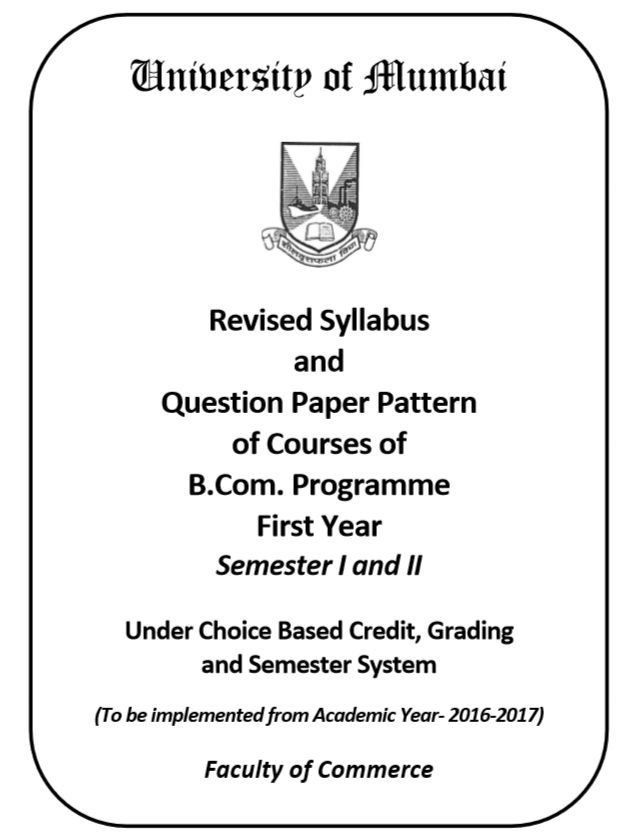 FYBCOM Subjects Mumbai University SEM 1 2 Syllabus Download Free