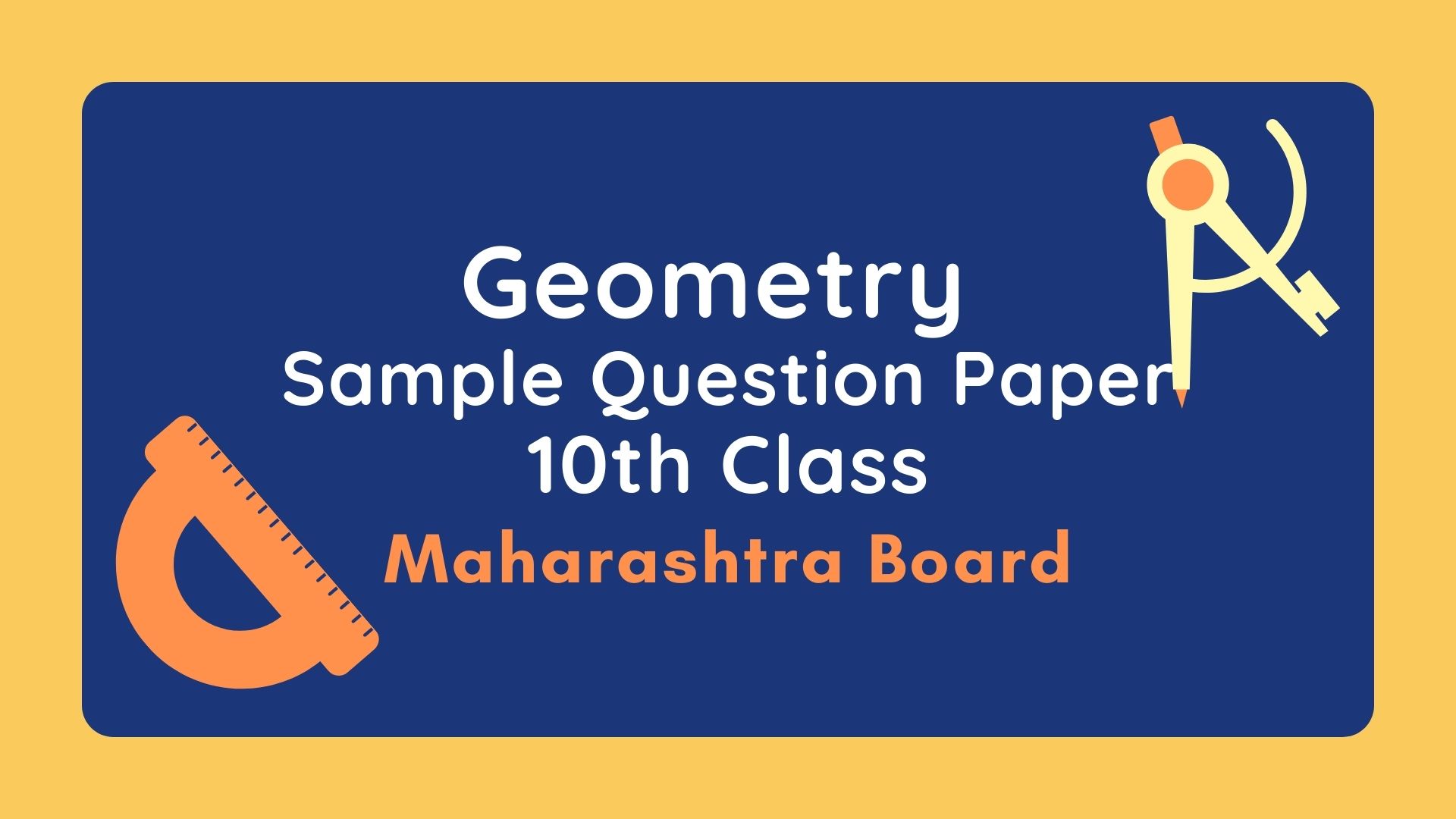 Th Ssc Board Geometry Sample Question Paper Free Pdf Maharashtra Hot