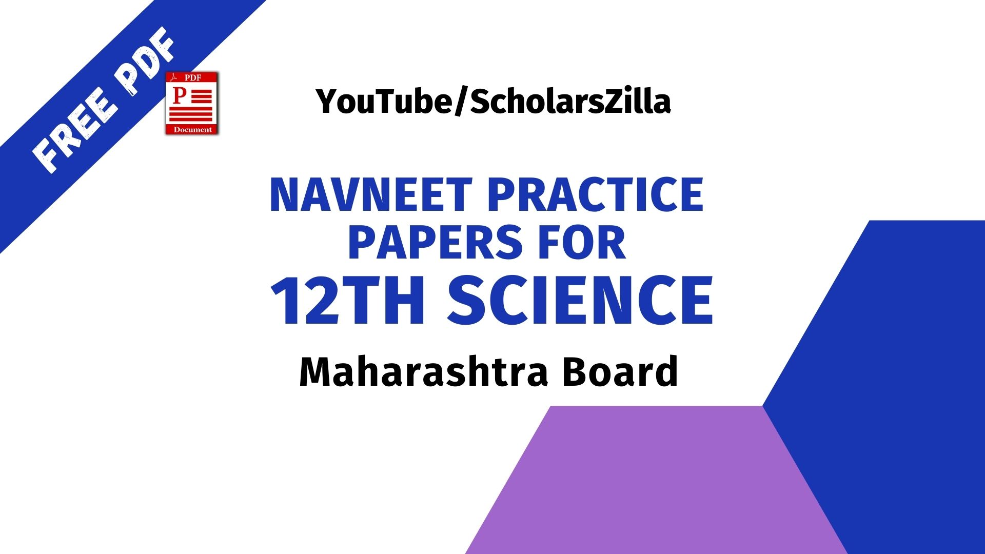 Navneet Practice Papers for 12th Science with Answers (Download Free Pdf) | Maharashtra Board ...