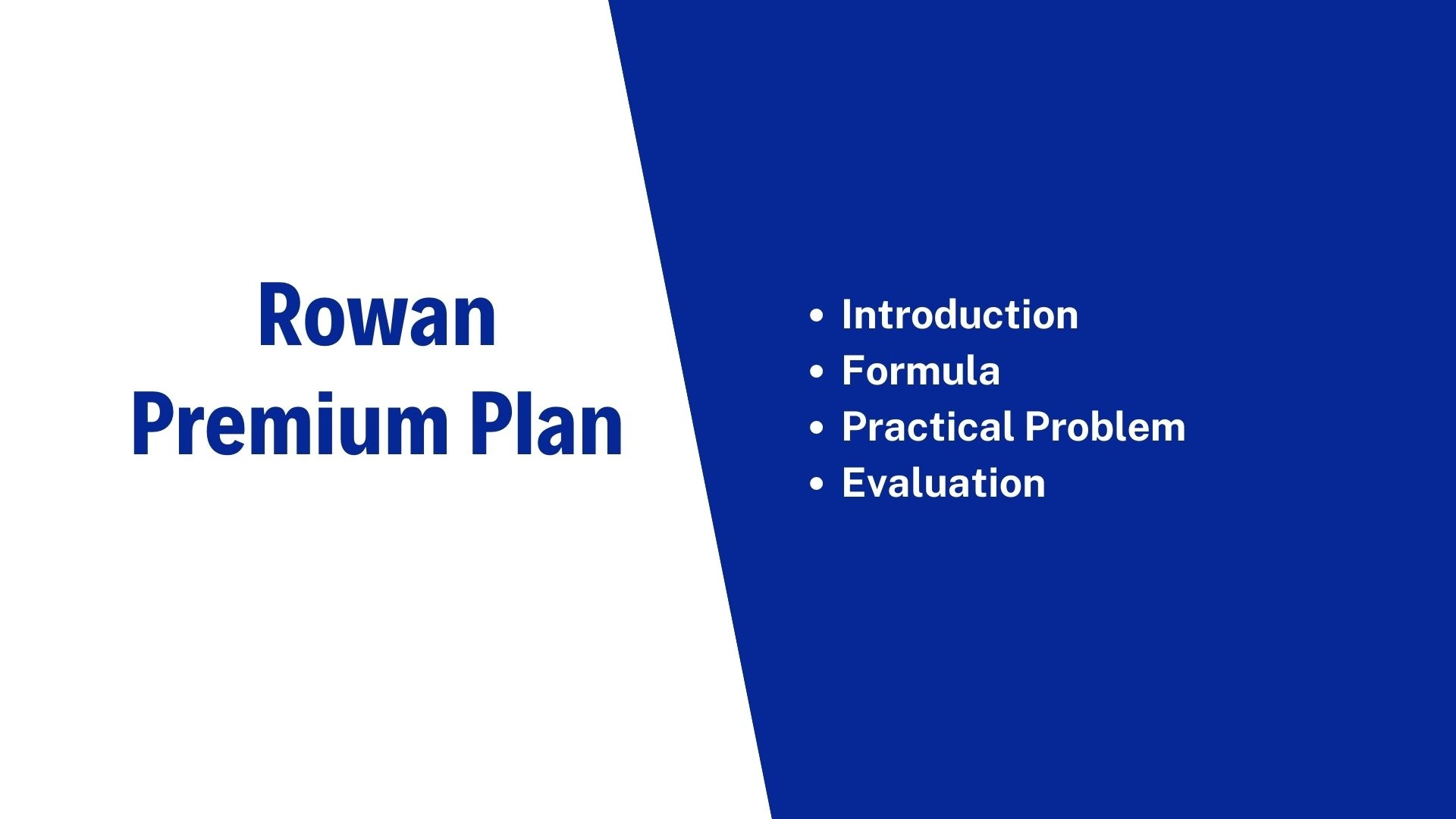 Rowan Premium Plan | Labour Cost - Free Cost Accounting Articles ...