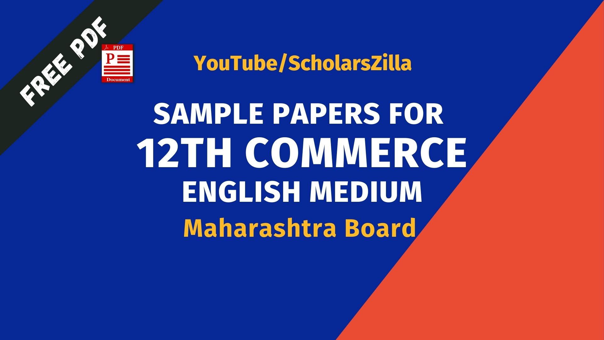 Sample Question Paper For 12th Commerce 2022 23 Download Free Pdf