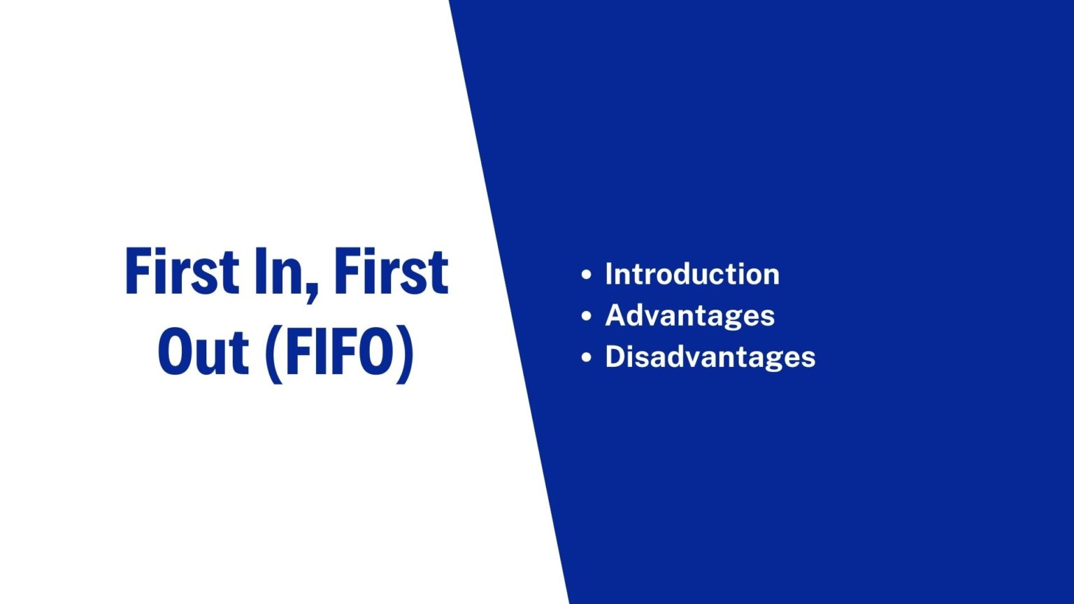 FIFO Full Form (First In, First Out) | Free Cost Accounting Articles ...