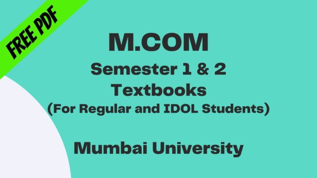 M.Com Books in pdf | Mumbai University (Regular and IDOL) - Free Download - ScholarsZilla