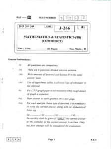 HSC Maths Question Paper 2023 March - Maharashtra Board | Download Free ...